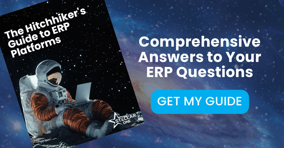 Free eBook: Hitchhikers Guide to ERP Platforms | Stellar One